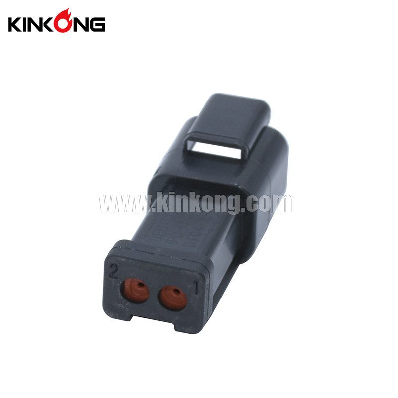 DT04-2P-E005 AT04-2P-EC01BLK Male 2 Pins DT Blade Electrical Connector - Kinkong