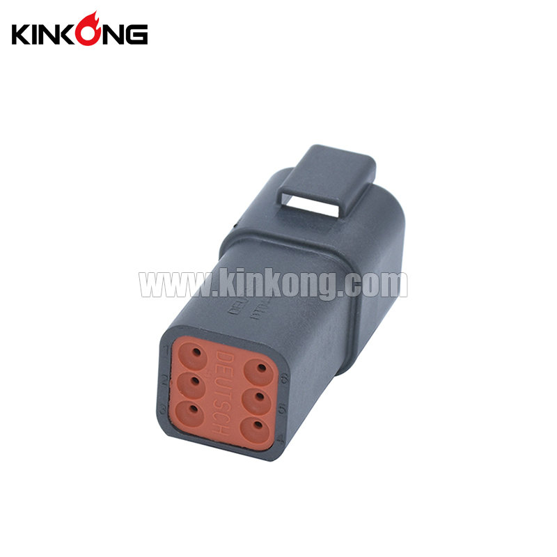 DT04-6P-E004 AT04-6P-BLK Male 6 Pins Electrical Connector - Kinkong