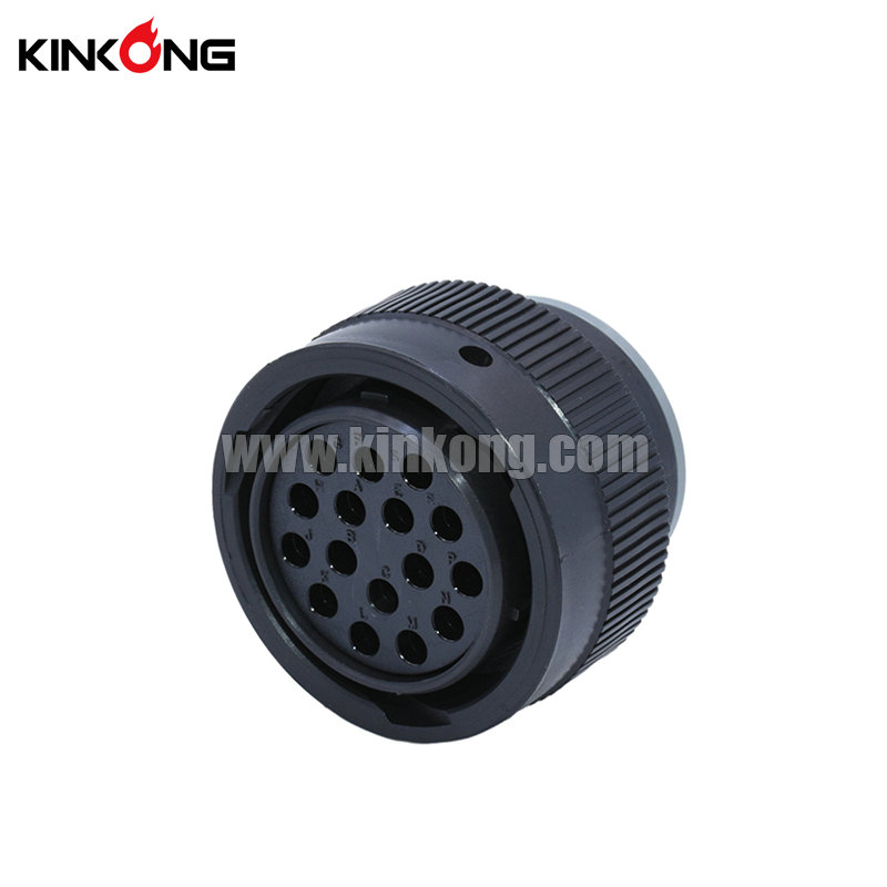 HDP26-24-16SE Female Black 16 Pins Waterproof Car Connector - Kinkong