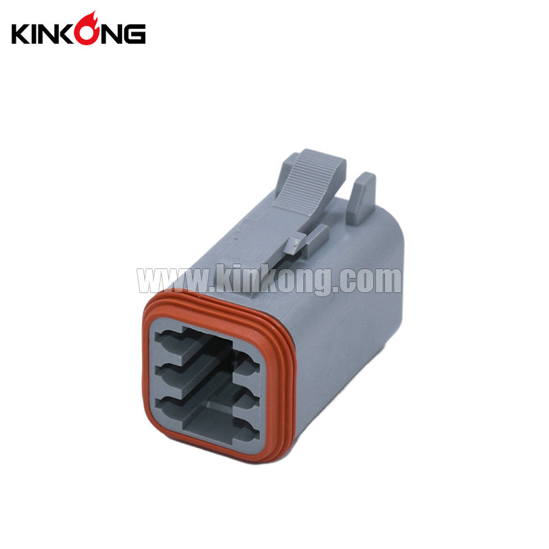 AT06-6S Female Grey 6 Pins Waterproof Car Connector - Kinkong